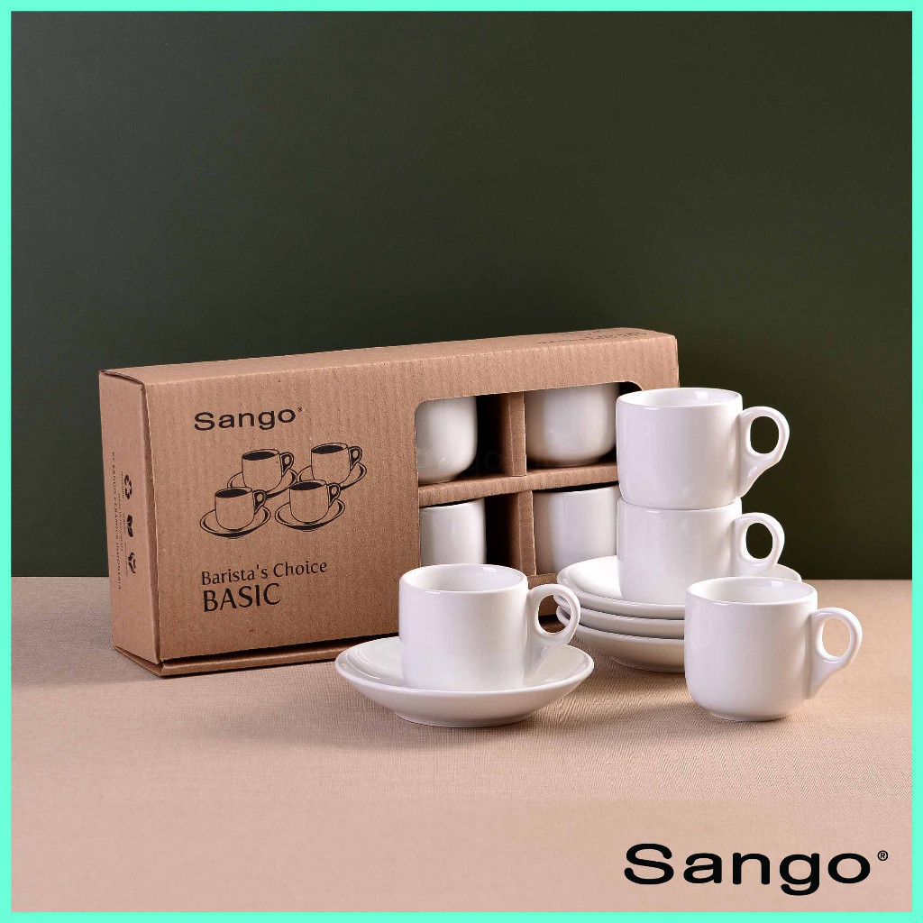 Jual SANGO Barista's Choice Basic Cafe Set White (Isi 8) Hampers ...