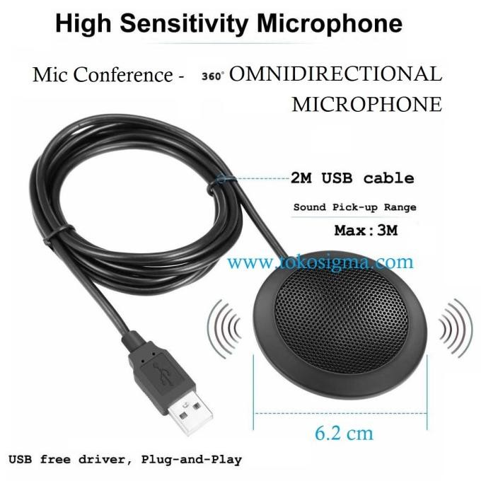 Jual MICROPHONE USB TALK 02 MIC 360 OMNIDIRECTIONAL CONFERENCE ZOOM ...