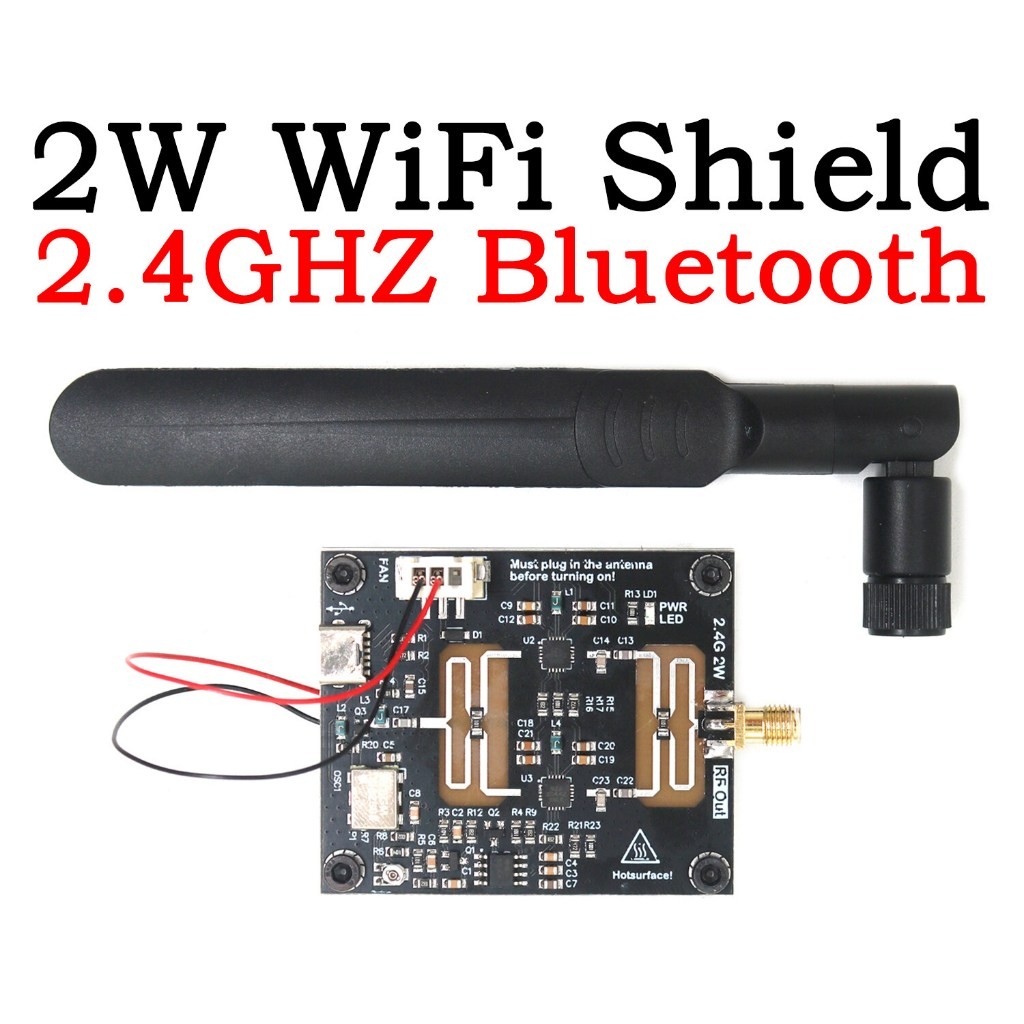 Jual Modul Jammer Wifi 2.4Ghz 2W RF Penguat Daya Perisai Kontrol Frekuensi + Blok Antena WIFI ...