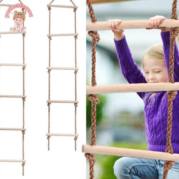 Jual Mainan Tali Tangga Kayu Multi Rung Untuk Olahraga Panjat Tebing ...
