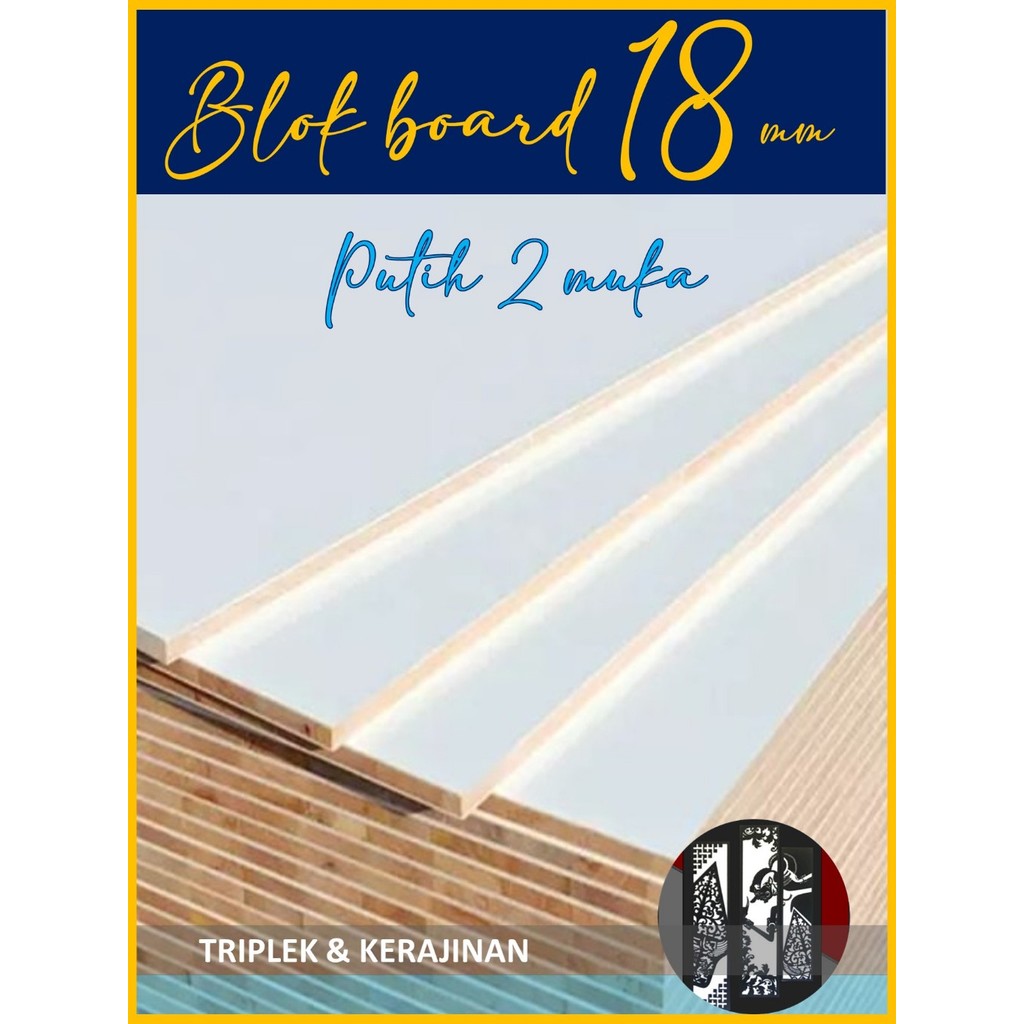 Jual Triplek 18mm 120x150 cm Multiplek MDF/HMR Melamin Blokmin ...