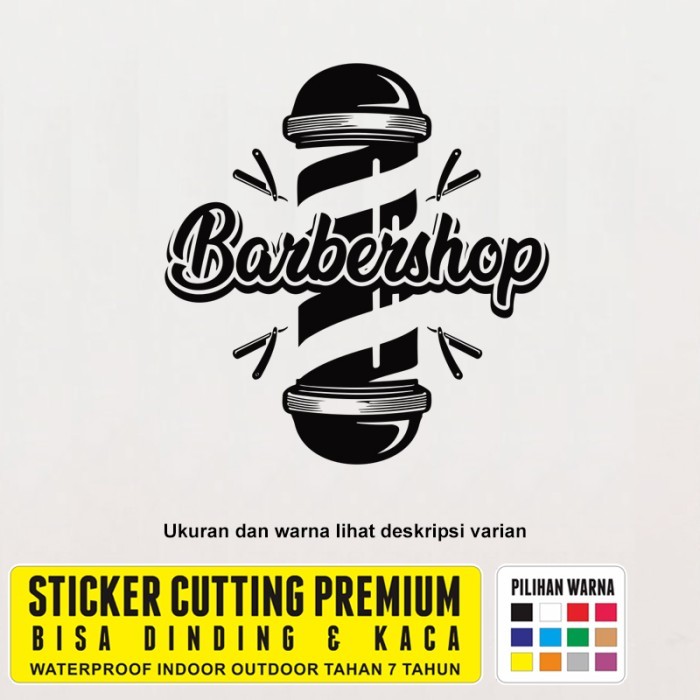 Jual Stiker Dinding dan Kaca Barbershop Barber Cukur Rambut Cutting ...