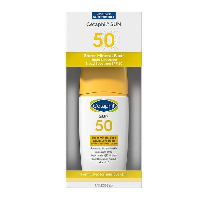 Jual Cetaphil Sheer 100% Mineral Liquid Sunscreen Face Zinc Oxide ...