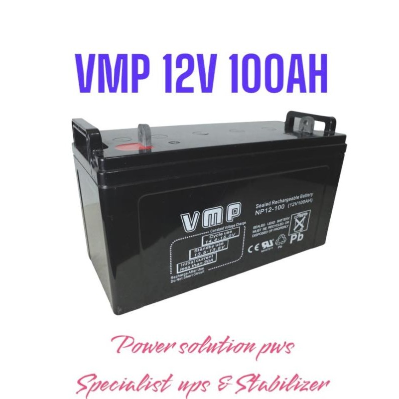 Jual Baterai VRLA Aki Kering Accu Ups Solar panel VMP 12v 100Ah ...