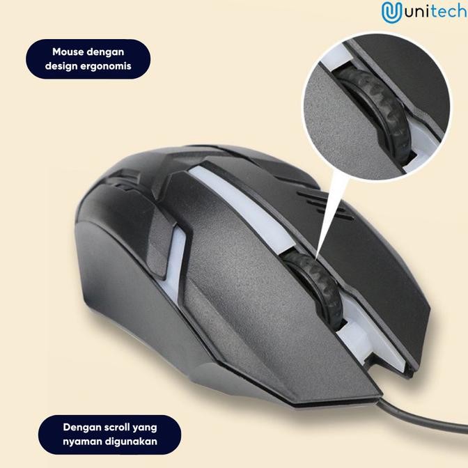 Jual Unitech Paket Gaming K518 Keyboard Mouse Gaming Rgb Led Set Gaming ...