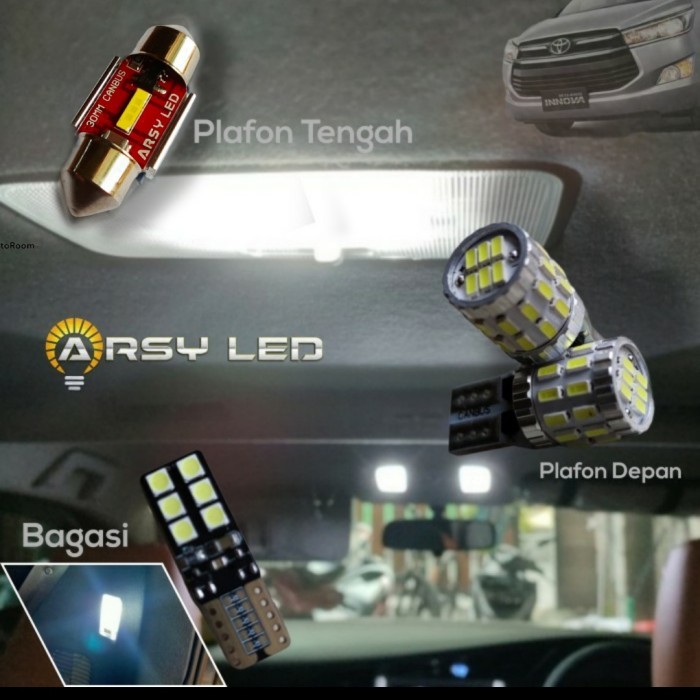 Jual Lampu Plafon Kabin Led Mobil Innova Reborn G Paket Isi 4 Ultra ...