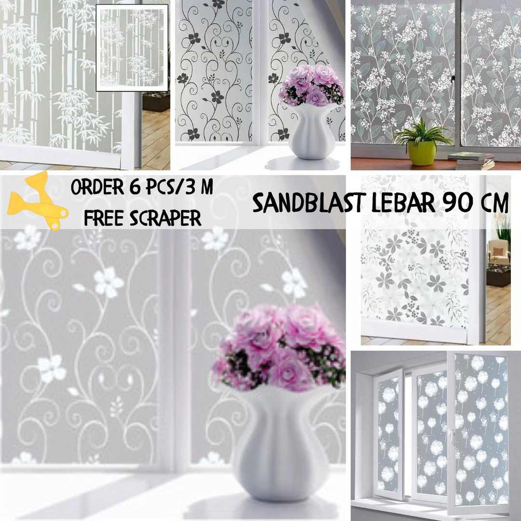 Jual Stiker kaca buram sticker variasi jendela rumah kantor sandblast ...