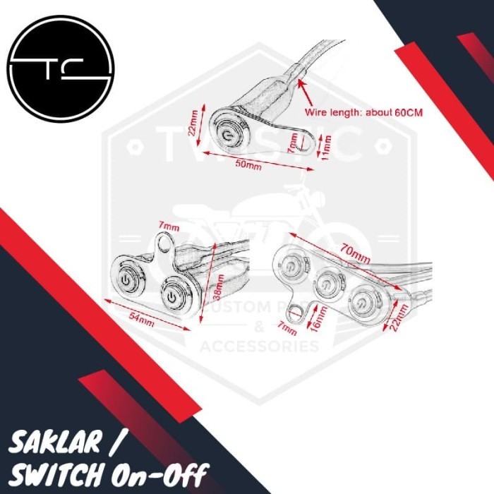 Jual Saklar Switch On Off Selfix Lampu Led Motor Custom Tambahan ...