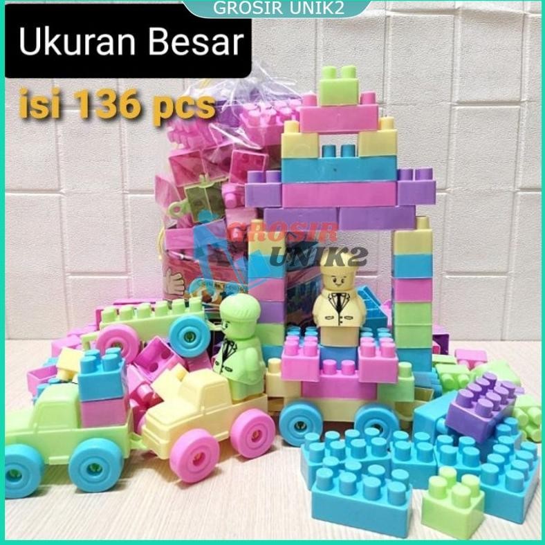 Jual Kualitassuper Mainan Lego Block Besar Isi 100 Pcs Murah Brick ...