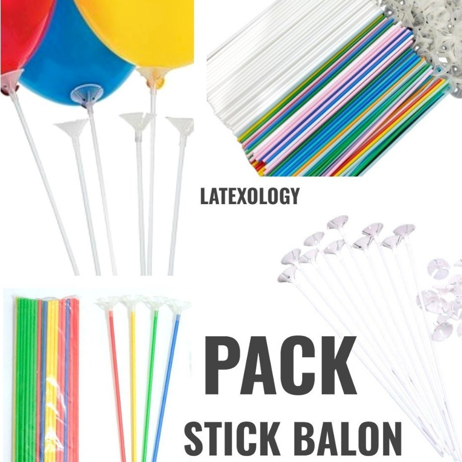 Jual PACK Stick Cup Balon Latex Putih - (50/ 100 pasang Stik Cup Balon ...