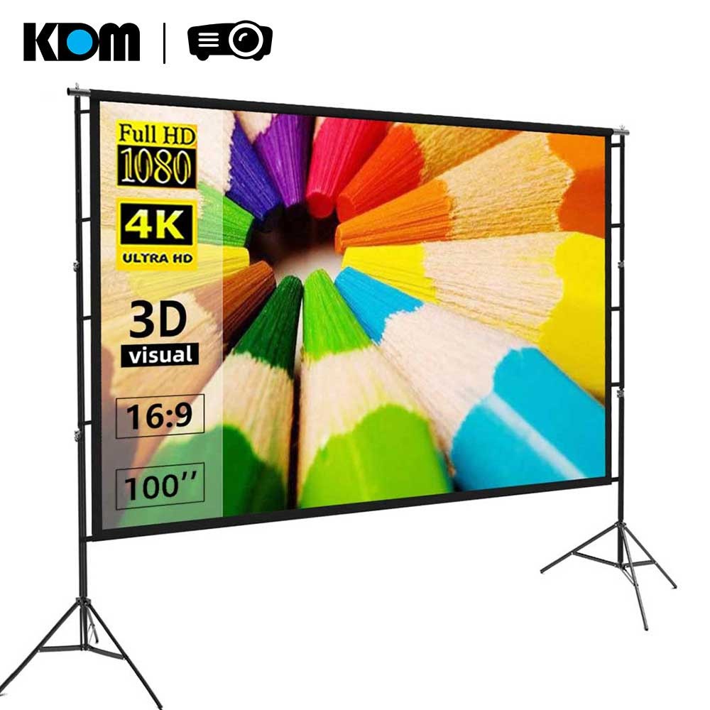 Jual Layar Proyektor dengan Dudukan, Layar Proyeksi Luar Ruangan 100 ...