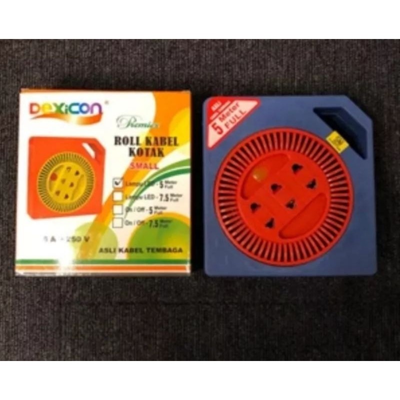 Jual DEXICON Kabel Roll Kotak 7,5m 5m / kabel roll mini / box kabel ...