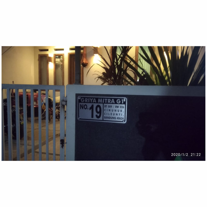 Jual Ready Plang Papan Sign Alamat Rumah Plat Aluminium 40 x 20 cm ...