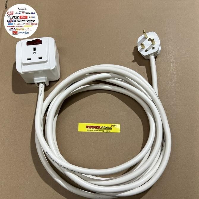 Jual Kabel listrik extension Per panjang Sambungan Colokan AC Kaki 3 1 ...