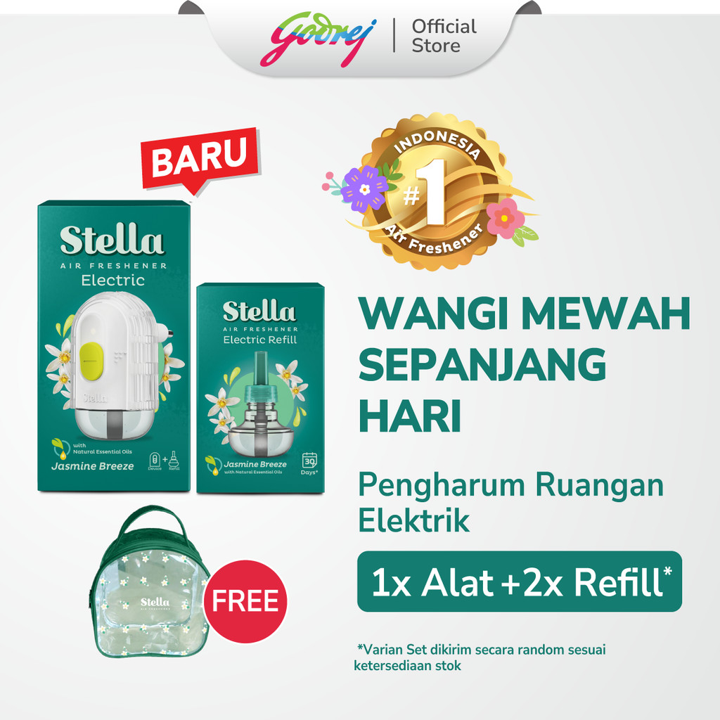 Jual Stella Air Freshener Electric Set + Refill Jasmine Breeze Free ...