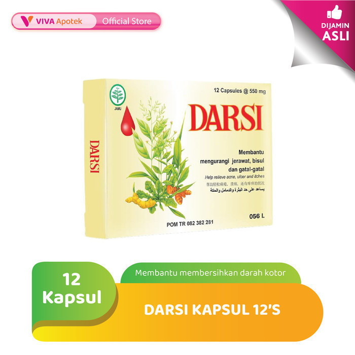 Jual Darsi untuk Mengurangi Jerawat, Bisul & Gatal (12 Kapsul) | Shopee ...