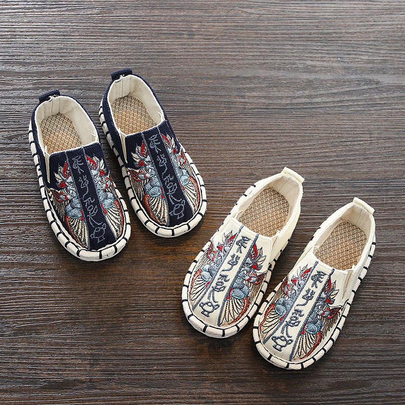 Jual Sepatu kain anak laki-laki, sepatu bordir sol kain buatan tangan ...