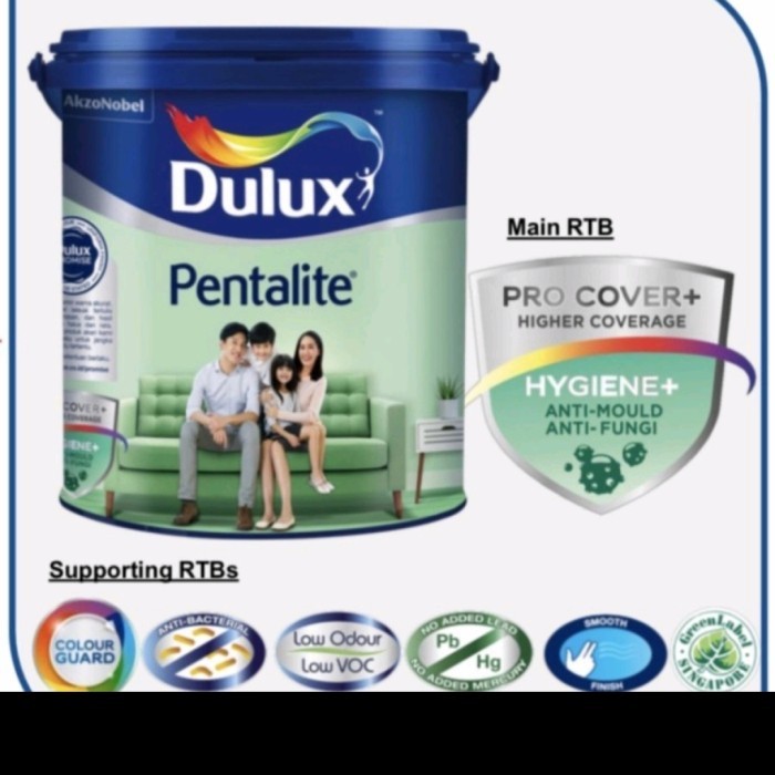 Jual Cat Dulux Pentalite Antibac Aqua Tint Galon 2.5 Liter Tinting Gva ...