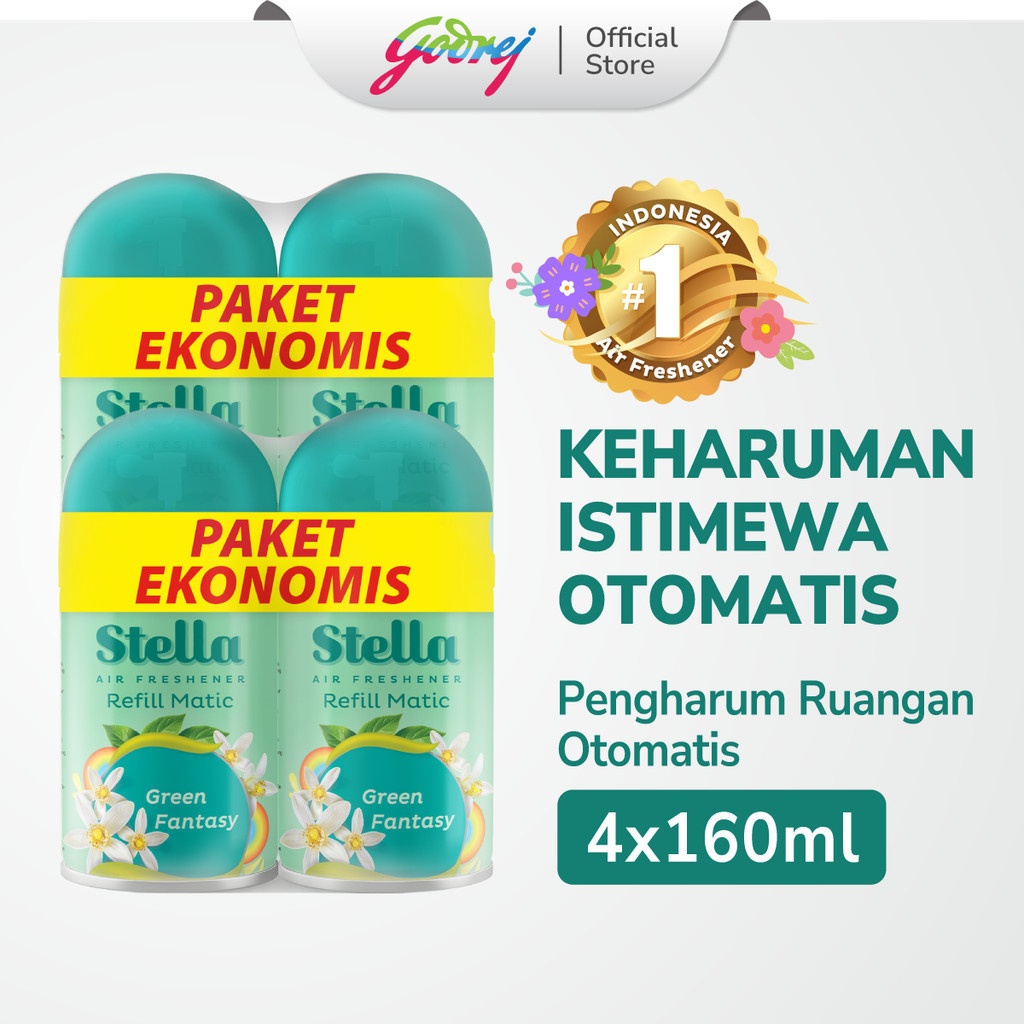 Jual Stella Refill Matic Green Fantasy 160ml x 4 pcs | Shopee Indonesia