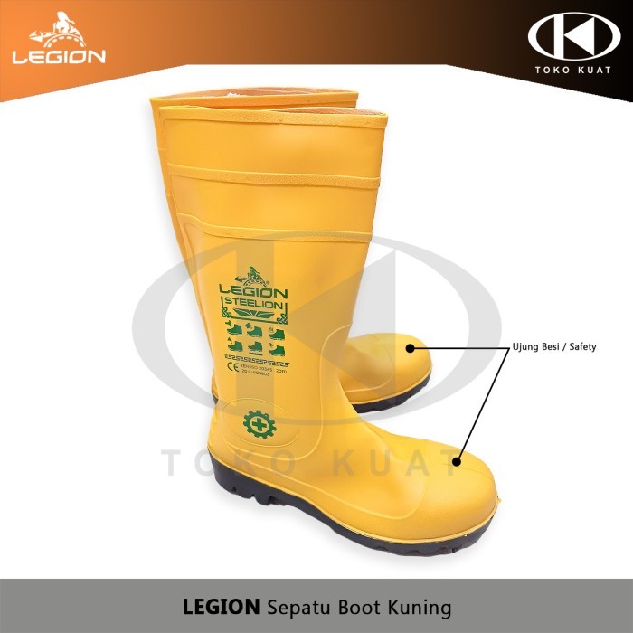 Jual Sepatu boot safety LEGION ujung jari ada besi | Shopee Indonesia