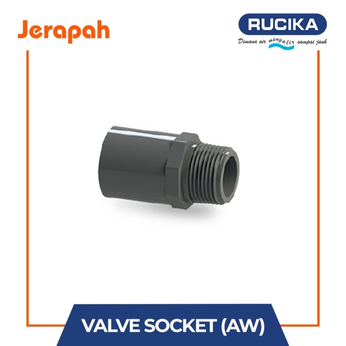 Jual Rucika Fitting - Valve Socket (AW)- 1" x 1/2" | Shopee Indonesia
