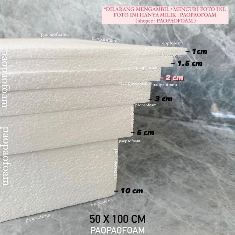 Jual Promo Styrofoam Gabus Lembaran 50X100Cm Tebal 2 Cm (Khusus Gojek ...