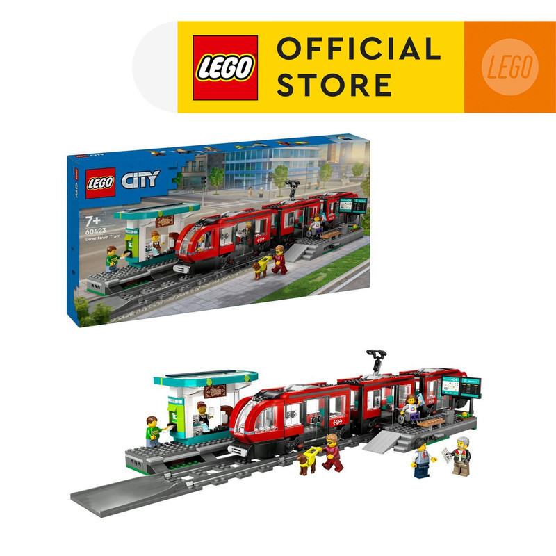 Jual LEGO City 60423 Downtown Streetcar and Station (811 Pieces) Mainan ...