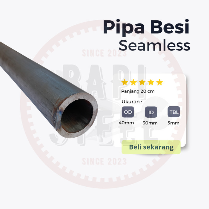 Jual Pipa Besi Seamless Od 40Mm Id 30Mm Tebal 5Mm Terbaik | Shopee Indonesia