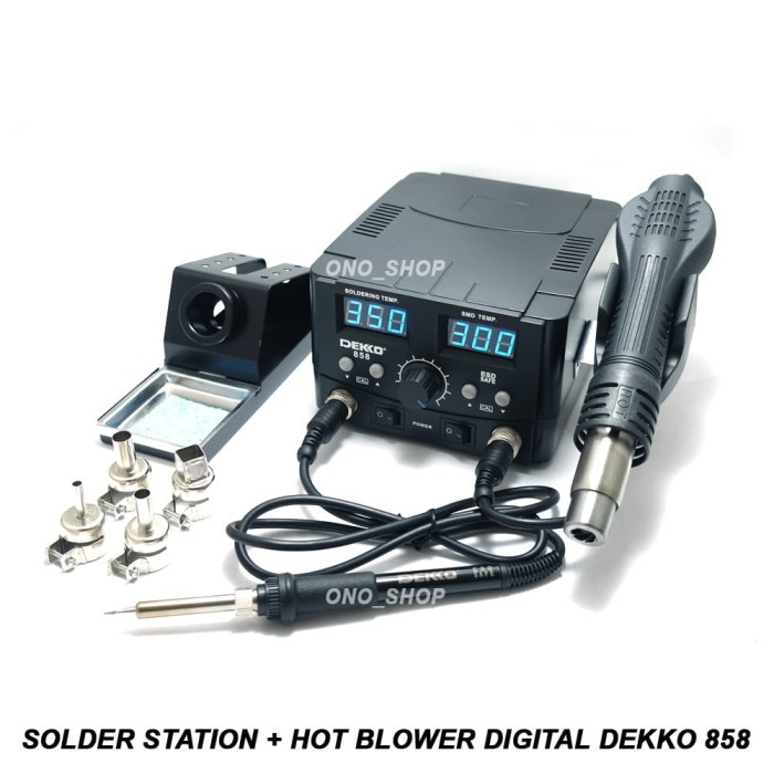 Jual SOLDER STATION + HOT BLOWER DIGITAL DEKKO 858 | Shopee Indonesia