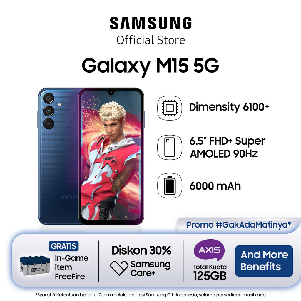 Jual [Special Gaming Package] Samsung Galaxy M15 5G 6/128GB - Dark Blue ...