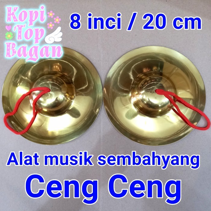 Jual HEMAT Alat musik sembahyang vihara kuil Ceng Ceng kuningan 8 in ...