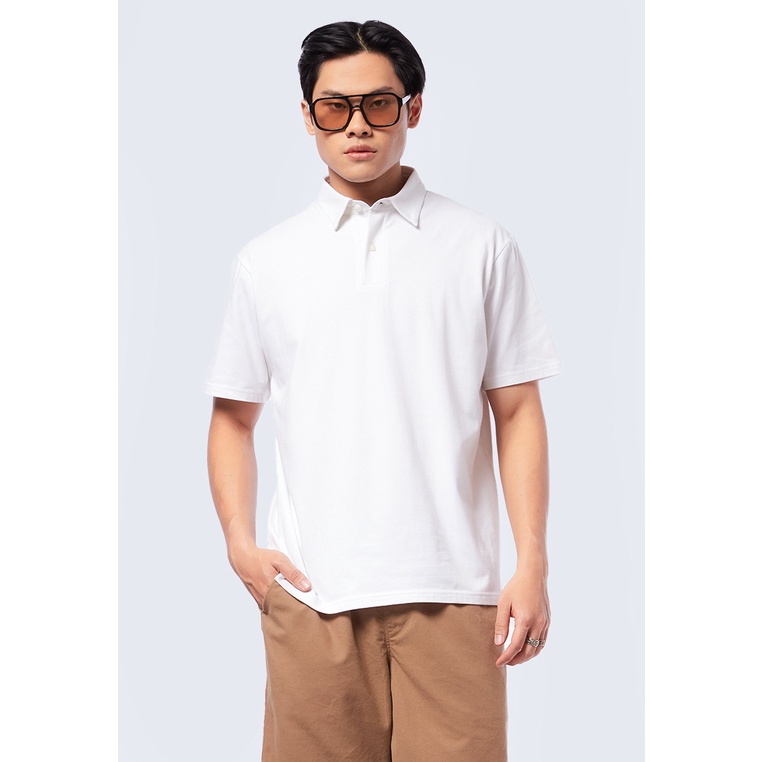 Jual Executive Regular Fit Short Sleeve Polo Shirt White | Shopee Indonesia