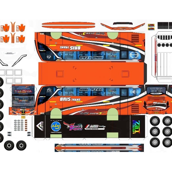 Jual Harga Murah☊ lembaran papercraft bus Bris trans tuan muda dan ...