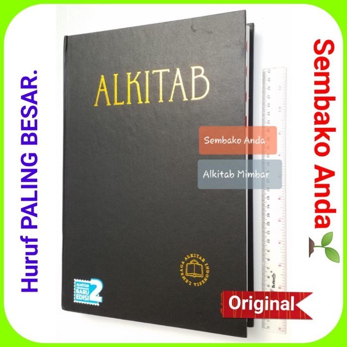Jual ALKITAB KRISTEN MIMBAR HURUF PALING BESAR. TERJEMAHAN BARU EDISI 2 ...