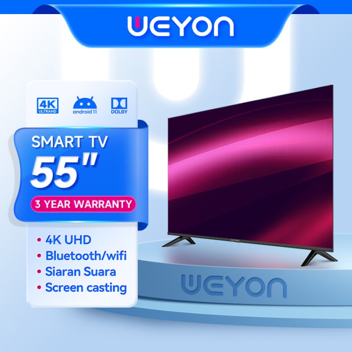 Jual Weyon 55 Inch 4K Uhd Android 11.0 Led Smart Tv Bluetooth | Shopee Indonesia