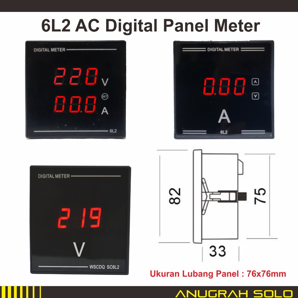 Jual Harga termurah Digital AC Voltmeter Ampere Meter Volt Ampere Meter ...
