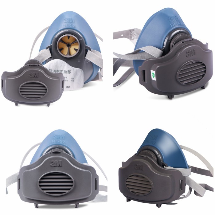 Jual ALAT KESELAMATAN MASKER RESPIRATOR 3M HF-52 + HALF MASK 3700 3M 2 ...