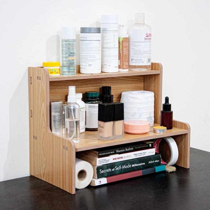 Jual Rak Susun Meja Kayu Minimalis Rak Tempat Alat Tulis Kantor Rak ...