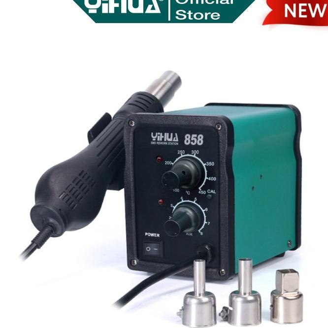 Jual Yihua 858 Blower Solder Uap Hot Air Smd Rework Analog Station Original | Shopee Indonesia
