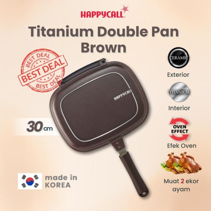 Jual Happycall Titanium Double Pan Jumbo Grill | Shopee Indonesia