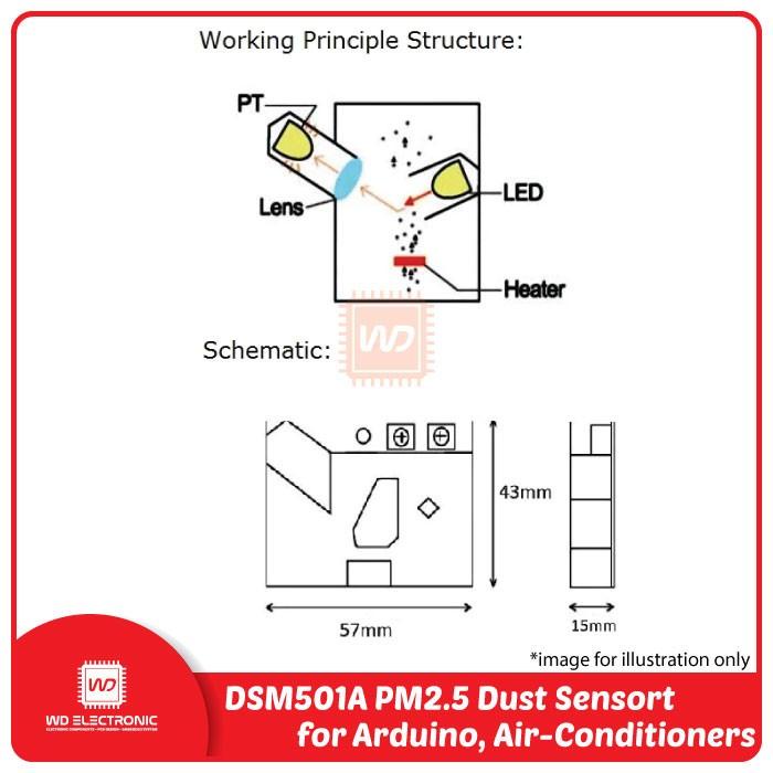 Jual Dsm501A Dust Sensor Module Pm2.5 Dust Sensor Module | Shopee Indonesia