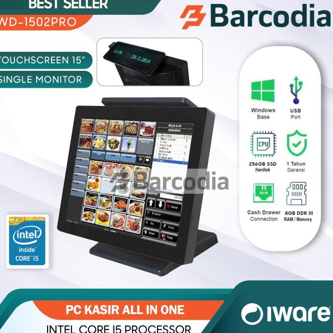 Jual Mesin Kasir Windows All In One Pos Iware Wd-1502Pro Touchscreen | Shopee Indonesia