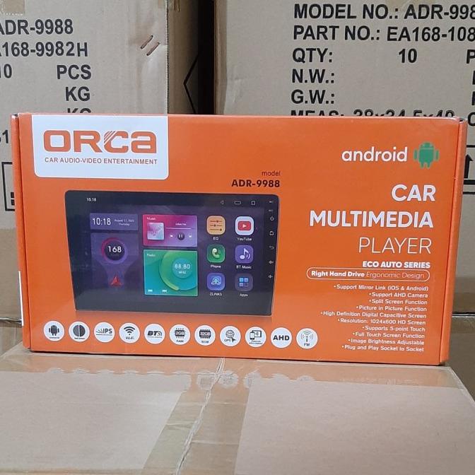 Jual Head Unit Android 10 inch ORCA ADR 9988 DSP Android 10" ORCA ...
