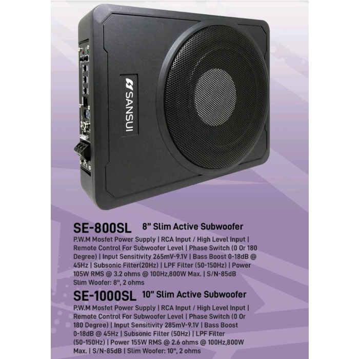 Jual Subwoofer Kolong Sansui SE 1000 SL / Sub Kolong Baby Sansui 10 ...