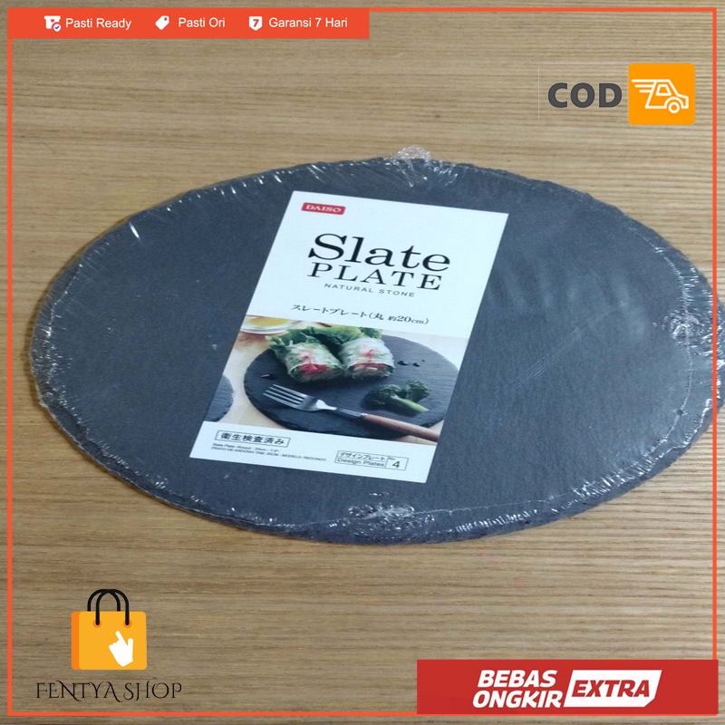 Jual Stone plate bulat 20 cm piring batu piring makanan piring saji ...
