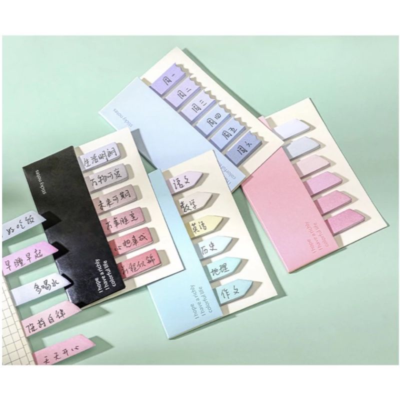 Jual STICKY NOTE PEMBATAS MEMO NOTES WARNA WARNI | Shopee Indonesia