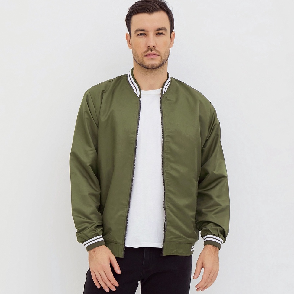 Jual HARGA TERMURAH M231 Jaket Pria Bomber Taslan Panjang Army 2078C ...