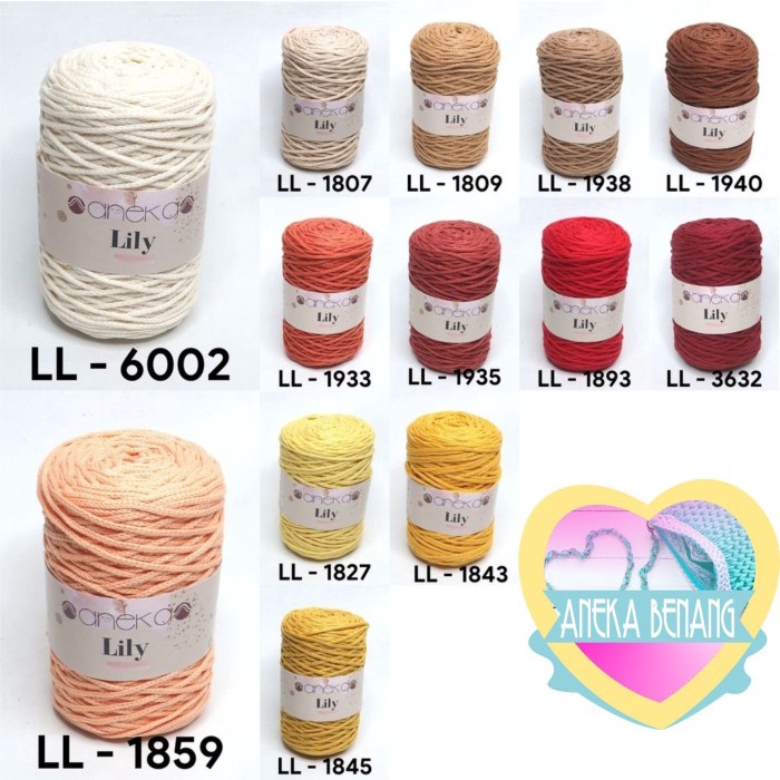 Jual KATALOG - LILY YARN / MACRAME COTTON ROPE YARN / BENANG RAJUT ...