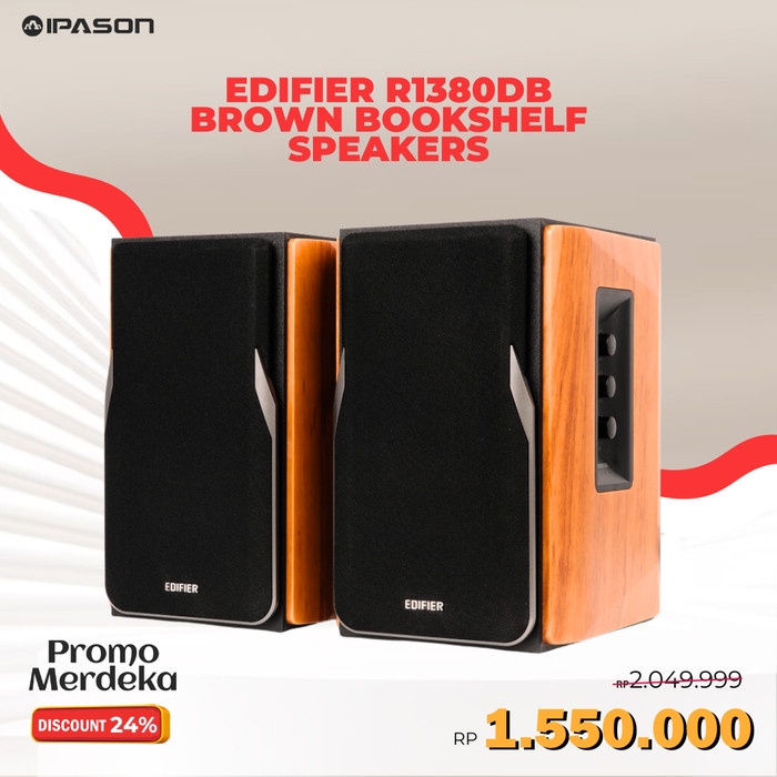 Jual EDIFIER R1380DB BROWN WOODEN ENCLOSURE PROFESSIONAL BOOKSHELF ...
