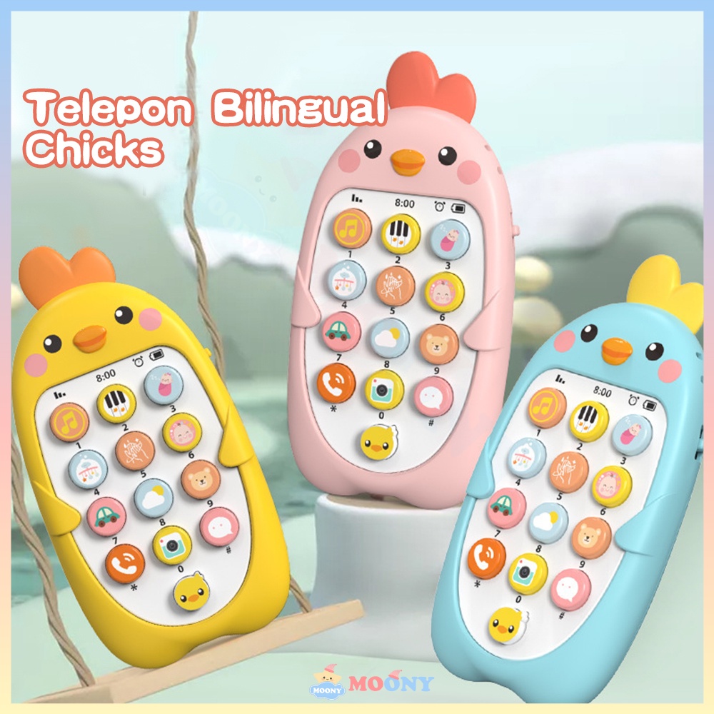 Jual Moony Mainan Telepon Edukasi Anak Bilingual Baby handphone toys ...